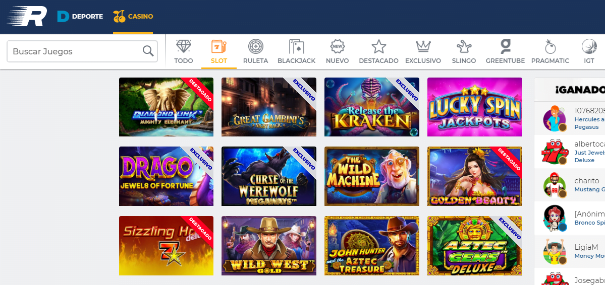 Rushbet slots: Top 10 Slots para jugar en Rushbet