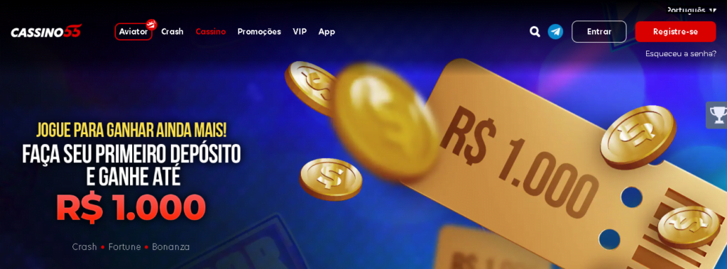 CASSINO55 Bônus SEM Depósito | OFERTAS de Boas-vindas!