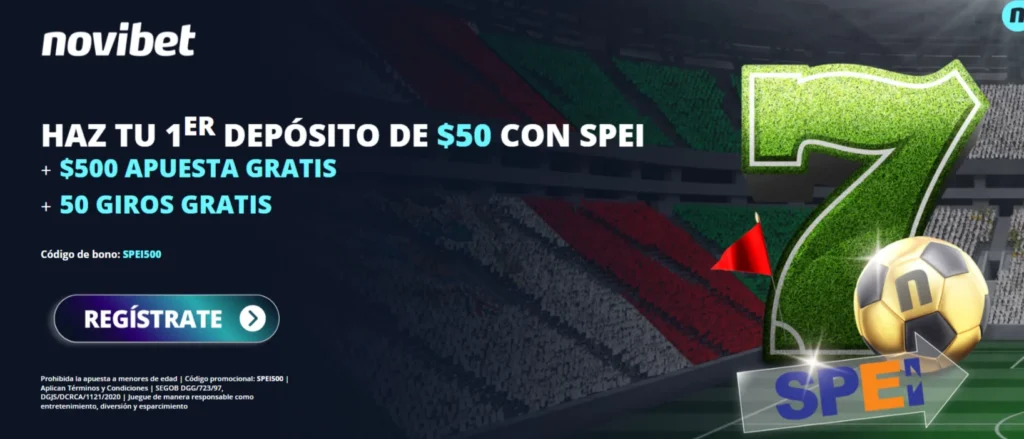 ¡Oferta de Bienvenida a la casa de apuestas Novibet con SPEI!