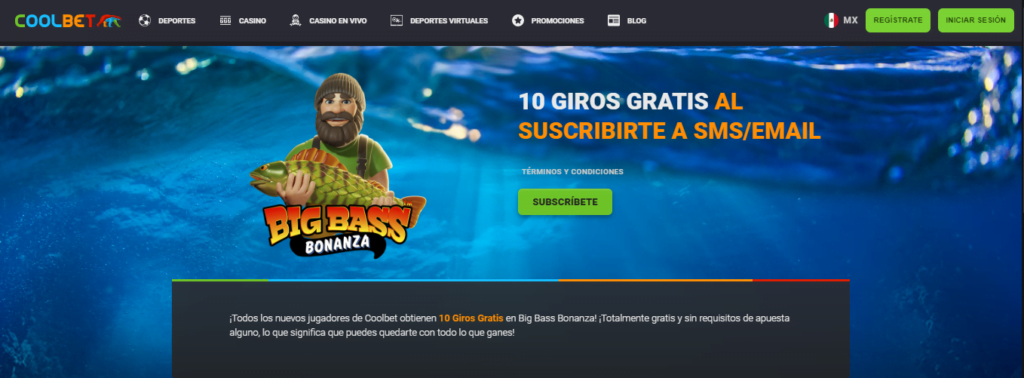 COOLBET Bono SIN Deposito en México | ¡10 Giros GRATIS!